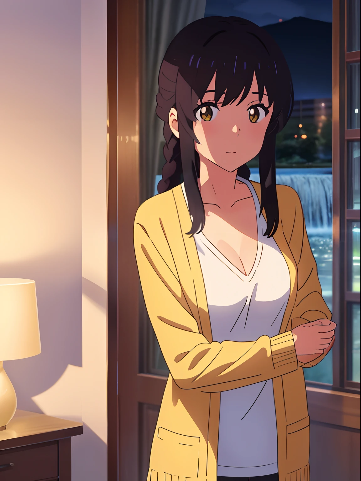Shinkai Makoto Kimi No Na Wa 1girl Bangs Black Hair Seaart Ai