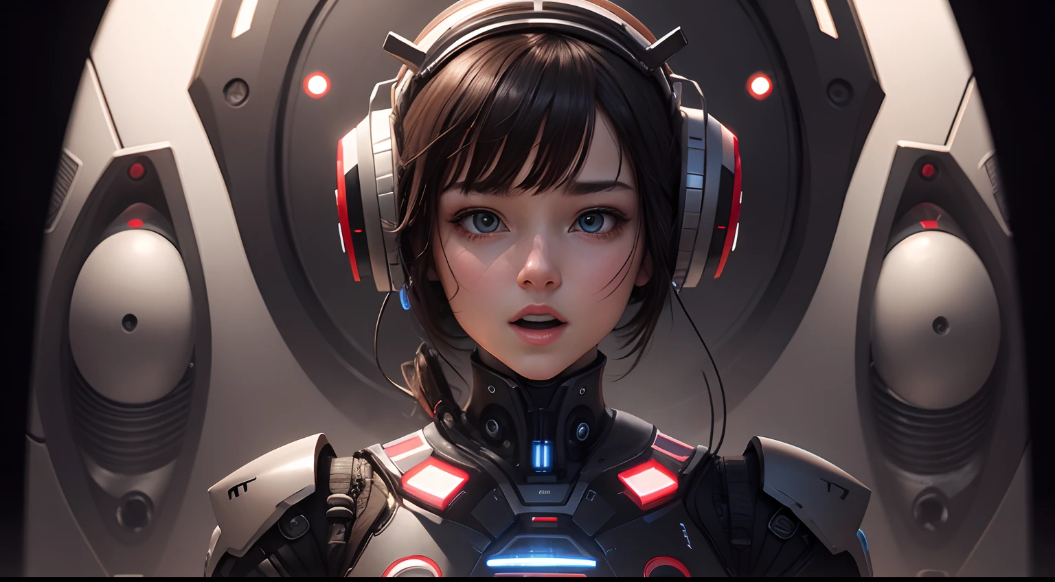 A Robot of Synthesized Voices - SeaArt AI