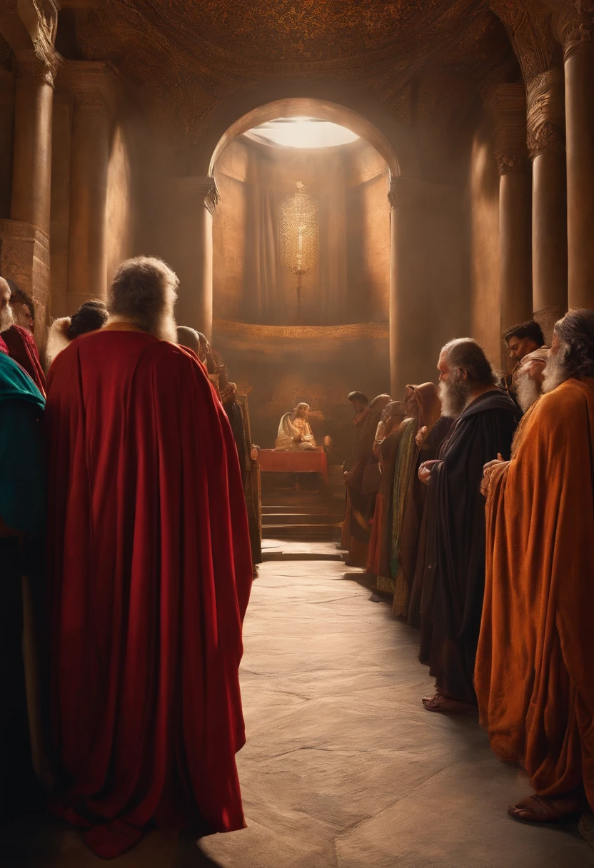 The apostle Paul looked at the screen, roupas compridas, Religion, Ultra foto realsisim - SeaArt AI