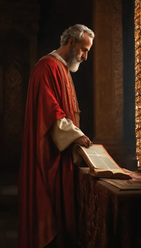 The apostle Paul looked at the screen, Long clothes, religion, Ultra photo realsisim - SeaArt AI