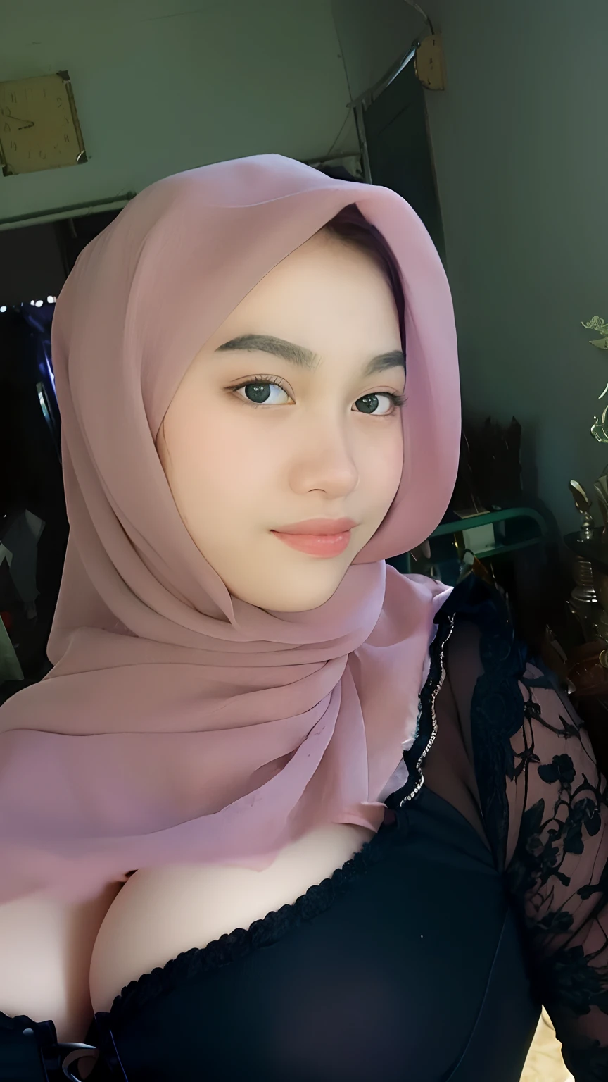 Large C breast: 1.6), sexy breast, cleavage, (hijab), (open front clothes: 1.3) - SeaArt AI