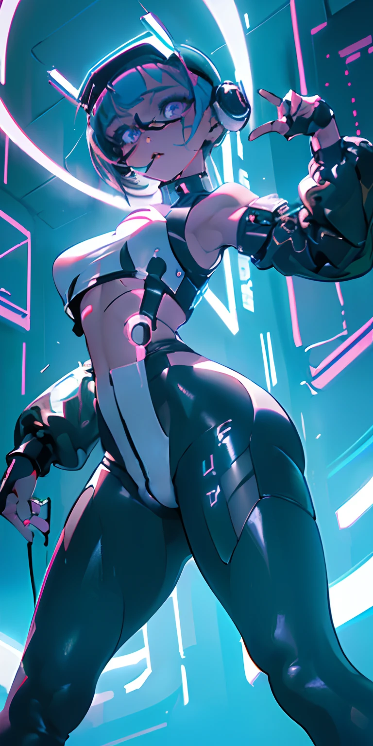 top-quality))、(( masterpiece)、Close-up of people、cyberpunked、Big buttocks、Breasts enlarged ...