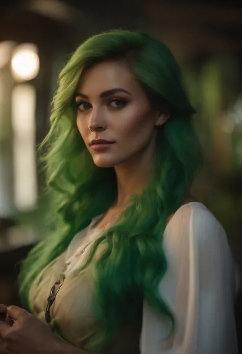 Nude Cute Fox Girl Dark Green Hair Nsfw Seaart Ai