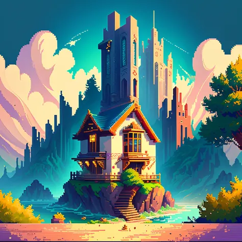 castle simple 2d drawing molotow pen - SeaArt Al - Free Al Art Generator