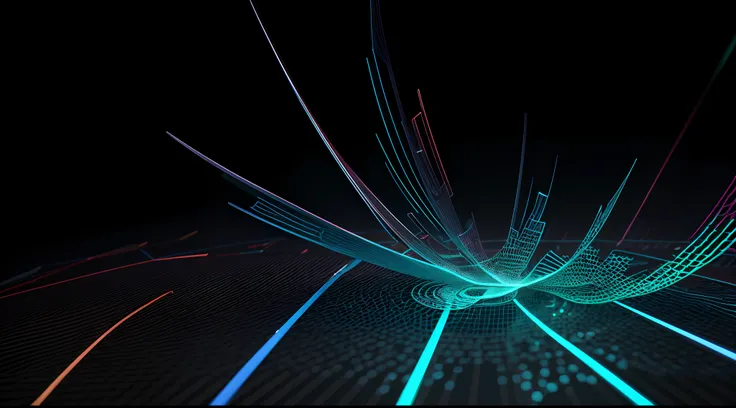 Engaging 3D visualization featuring stunning graphs、glinting - SeaArt AI