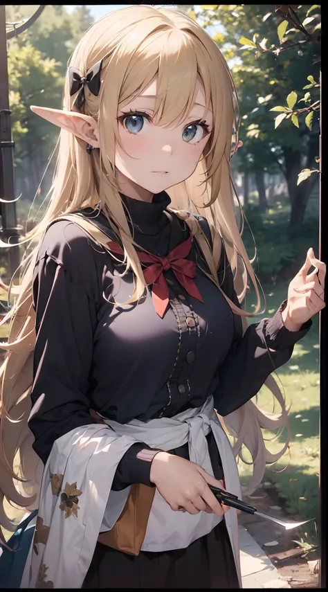 masterpiece、(detaileds、hight resolution、top-quality)、1 girl、The most common elven clans。Wood Elf ...