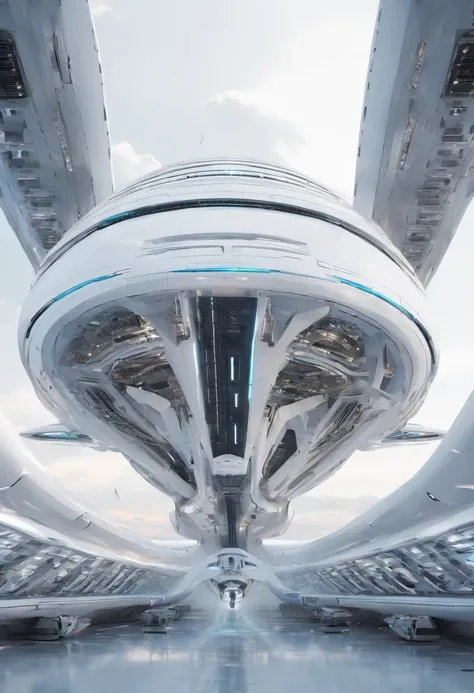 Futuristic alien spaceship, flying over Xalood with new planets in ...