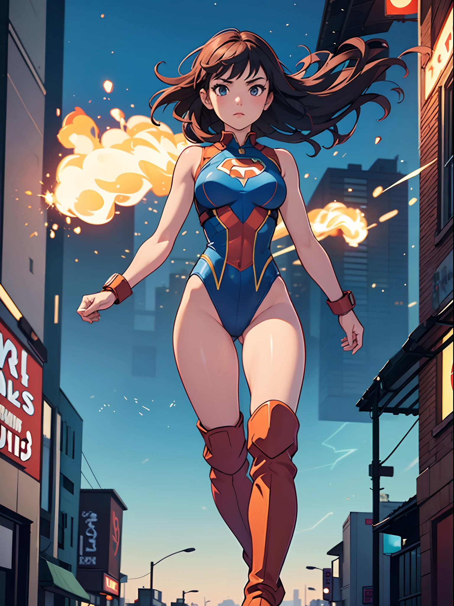 masterpiece, best quality, 1girl, superhero, leotard - SeaArt AI