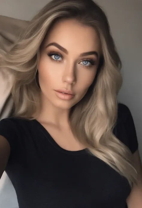 Woman With Matching Tank Top And Panties Sexy Girl With Blue Eyes
