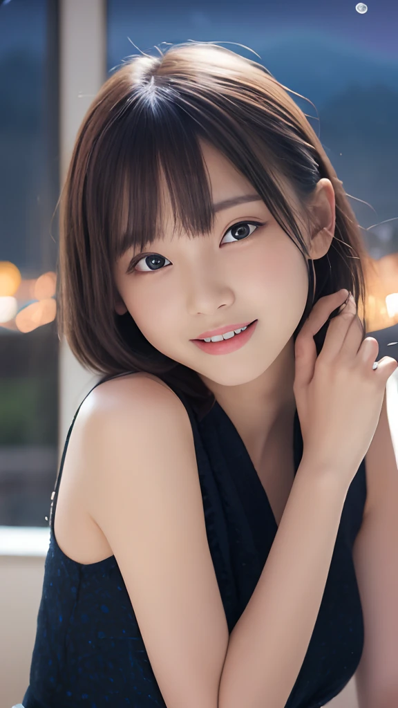 A Close Up Of A Woman Posing For A Picture In A Black Dress Seaart Ai
