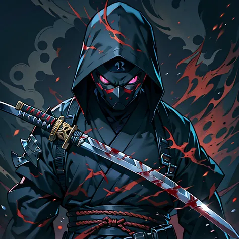 （Very detailed 8K wallpapers），war theme，terror, Covered in Blood（Ninja ...