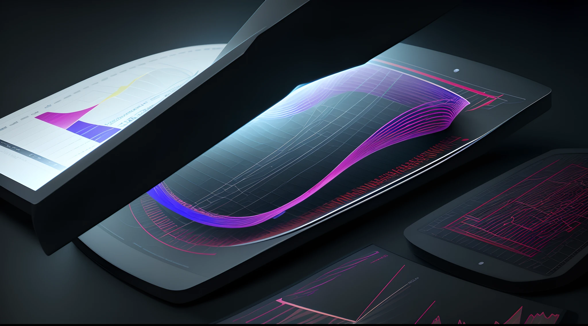 Engaging 3D visualization featuring stunning graphs、glinting - SeaArt AI