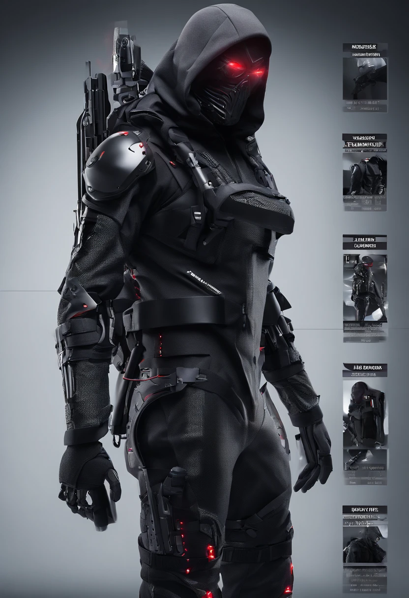 lobisomem, lobo humanoide negro gigantesco, With three red eyes ...