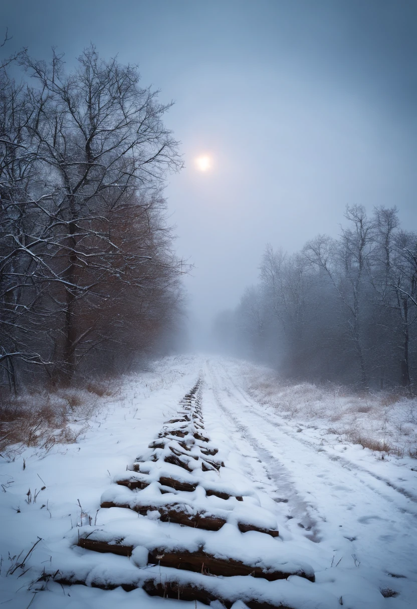 a snowy battlefield with barbed wire and trenches. Soft, soothing music ...