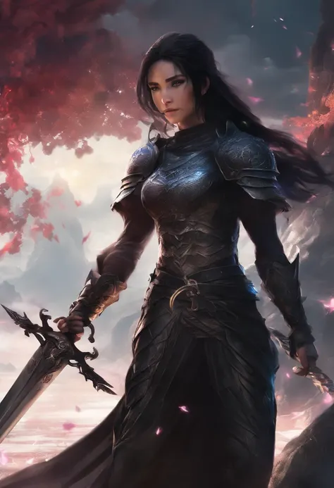 mythology, dragon slayer girl with sword - SeaArt AI