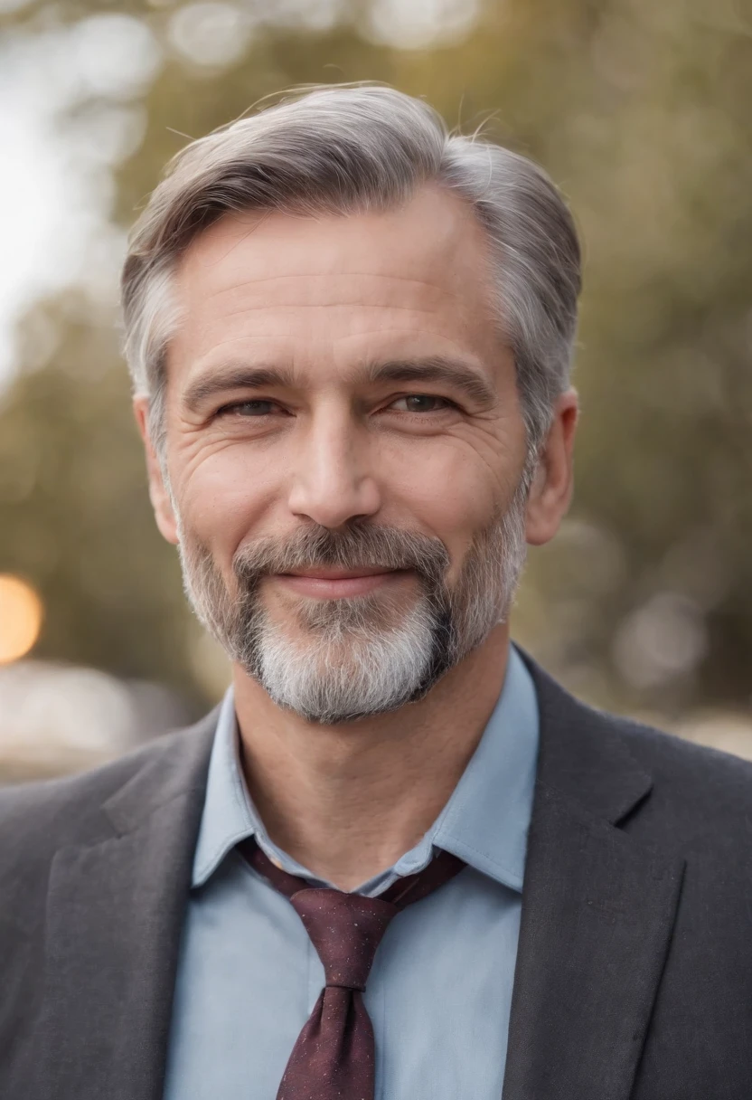 A close up of a man in a suit and tie smiling - SeaArt AI