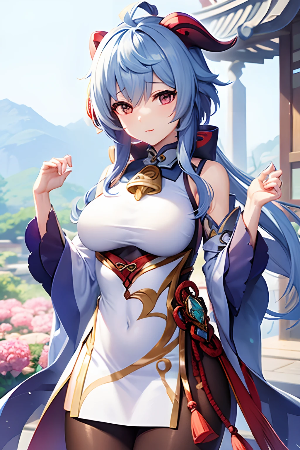 ganyu from genshin impact, large breasts - SeaArt AI