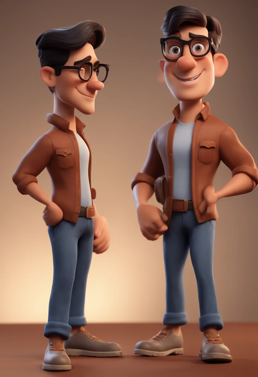 A couple of cartoon characters standing next to each other - SeaArt AI