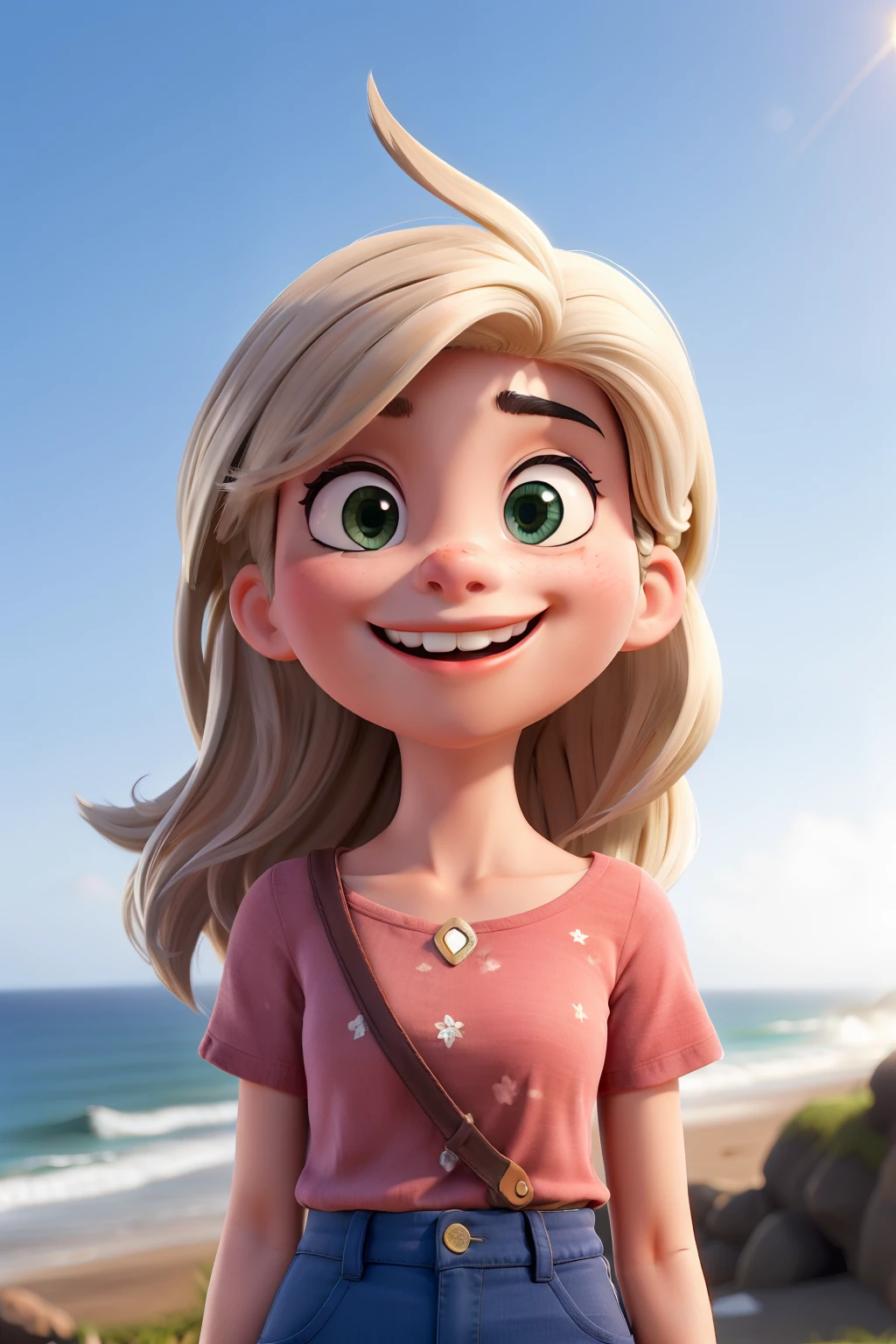 Pelo Corto Ojos Marrones Y Una Sonrisa Brillante Seaart Ai