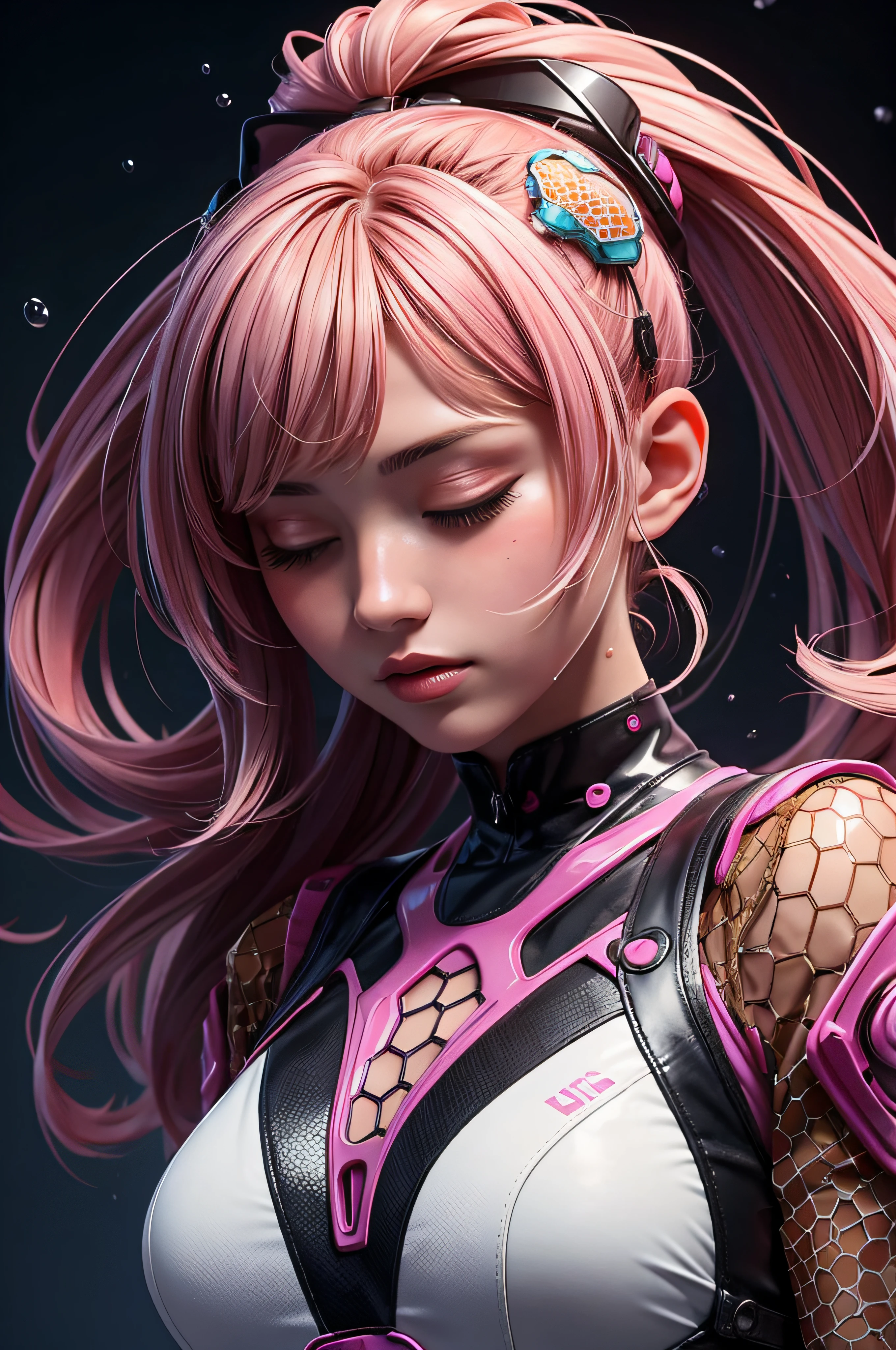 Masterpiece Best Quality 1girl Closed Eyes Upper Body Seaart Ai