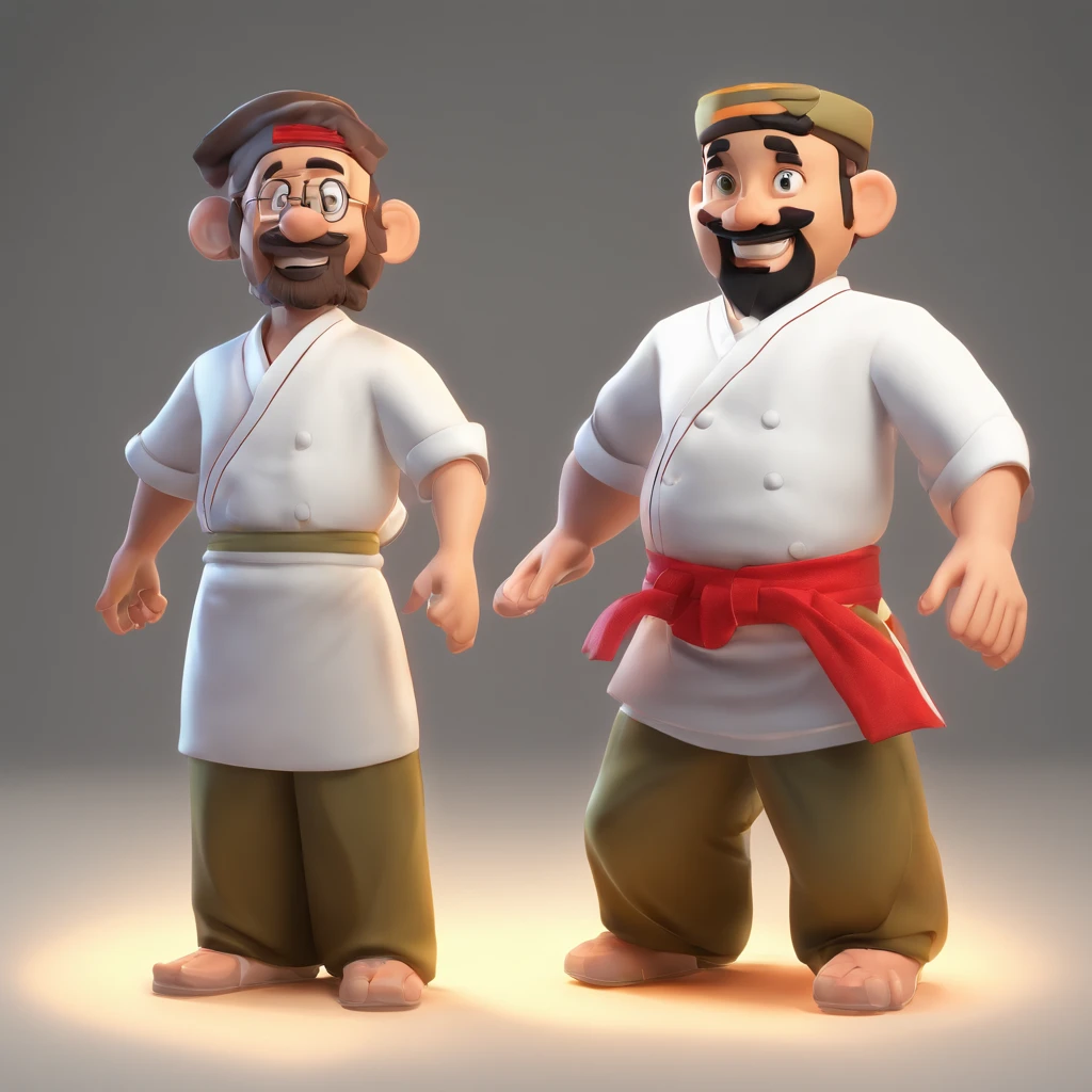 Two cartoon characters are standing next to each other - SeaArt AI