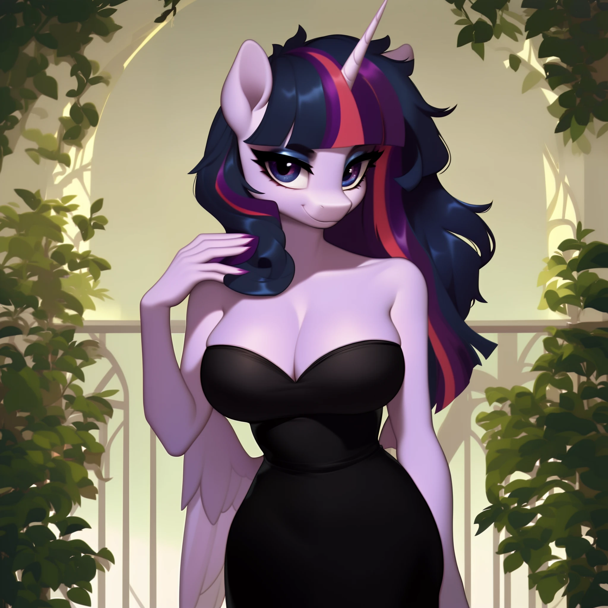 (score_9), (source_pony), (solo), (alicorn), ((anthro rarity fusion twilight sparkle:1.1 ...