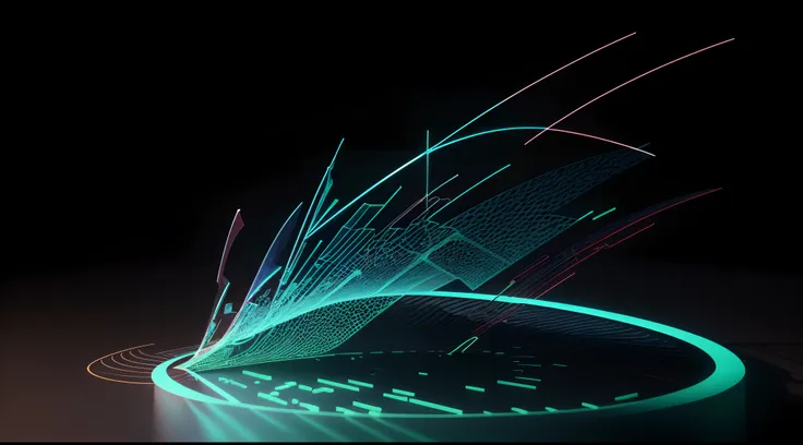 Engaging 3D visualization featuring stunning graphs、glinting - SeaArt AI