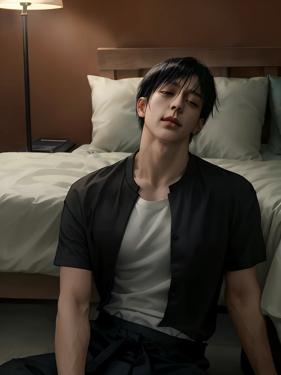 1man, toji fushiguro in jujutsu kaisen, black hair, black eyes, in a ...