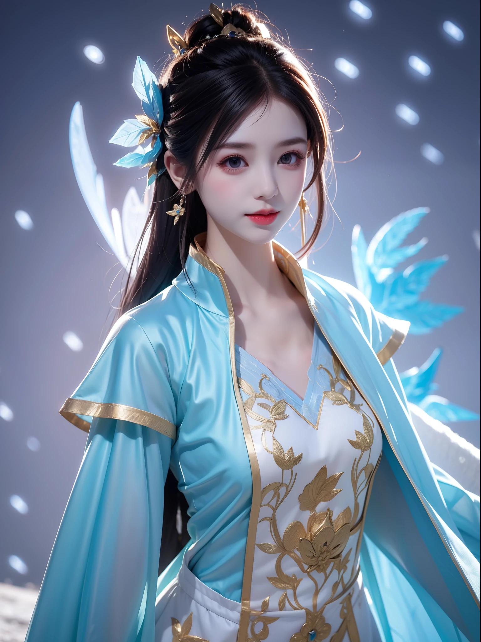 League of Legends COS Ice Festival Lulu Winter Fairy - SeaArt AI
