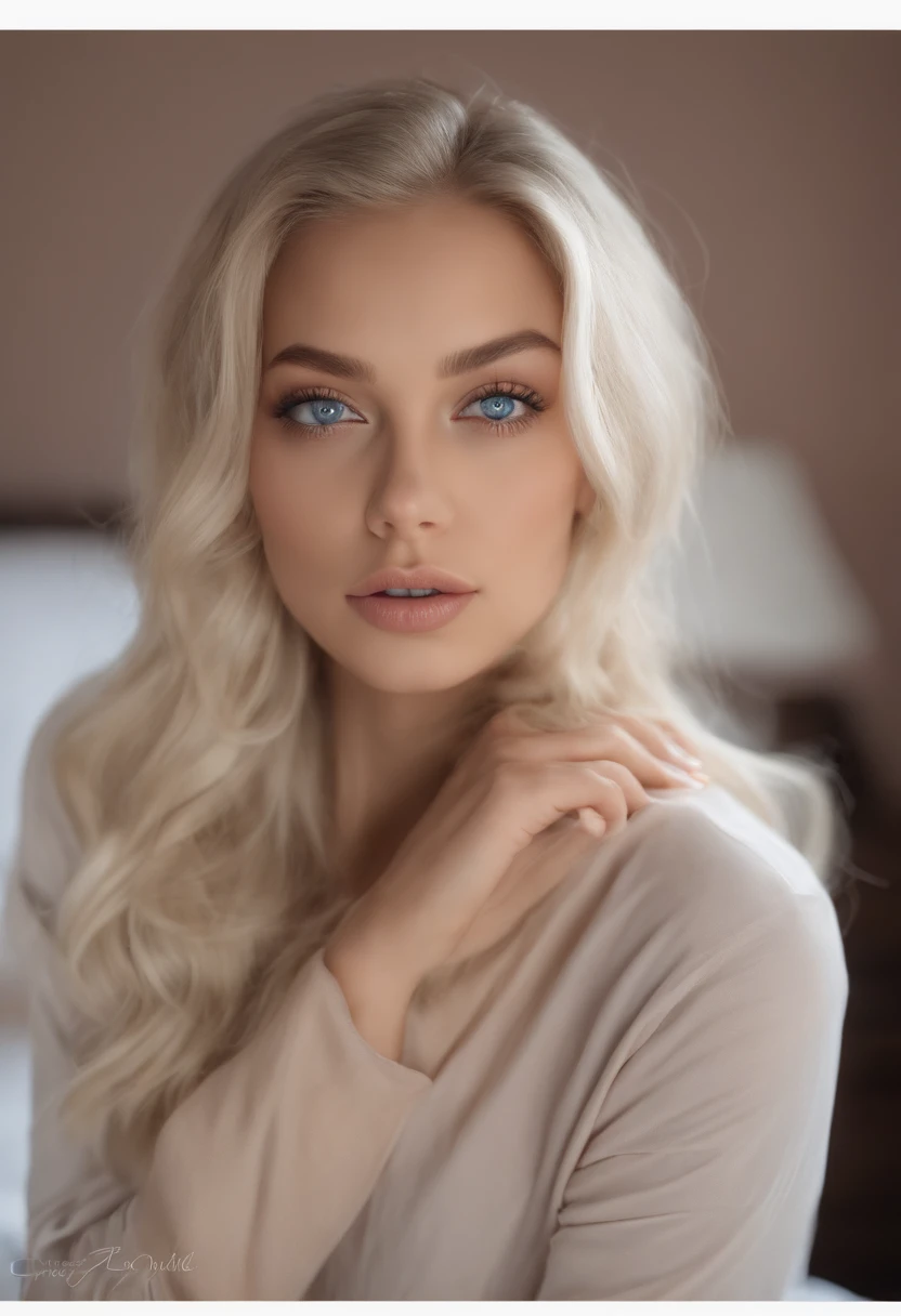 Woman With Matching Tank Top And Panties Sexy Girl With Blue Eyes