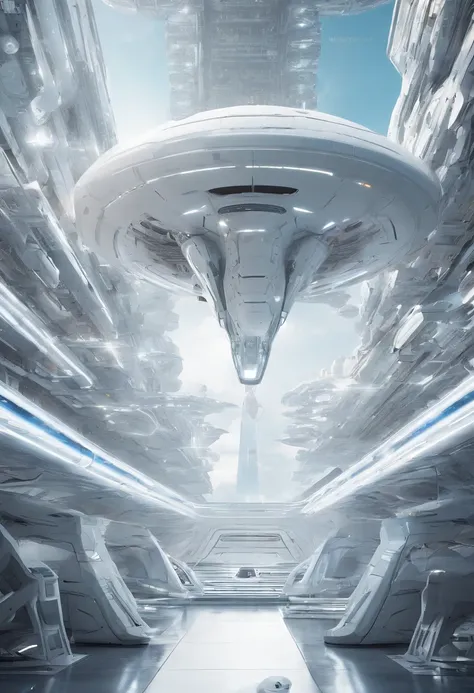 Futuristic alien spaceship, flying over Xalood with new planets in ...