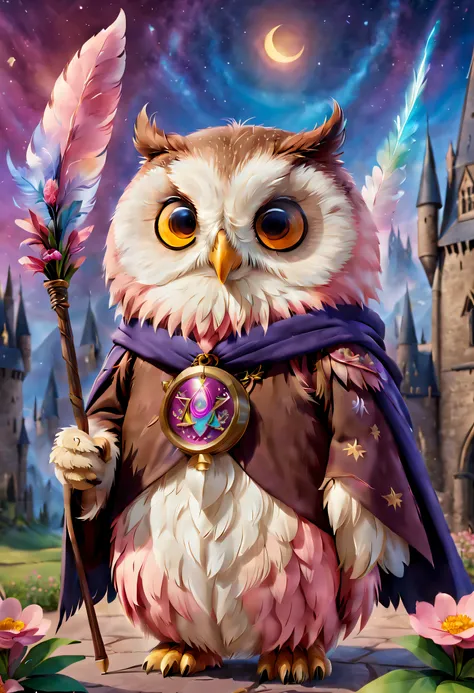 A mysterious owl at Hogwarts School of Witchcraft and Wizardry，Wearing ...