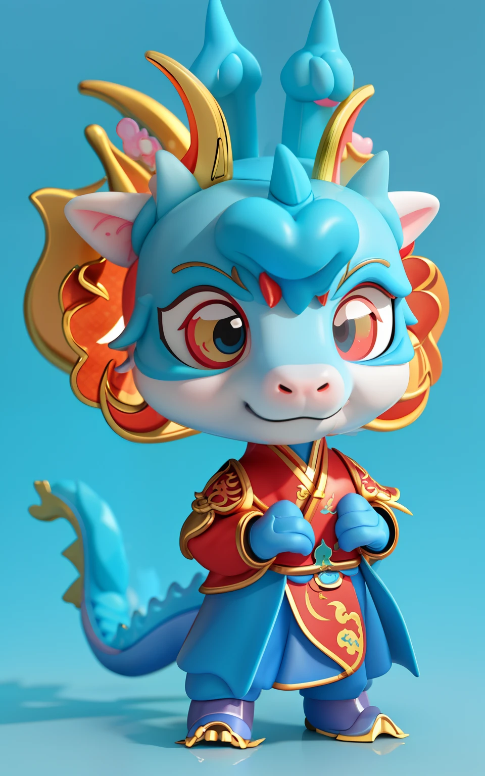 cyan chinese dragon fantasy, inspired by Park Hua, as an ...
