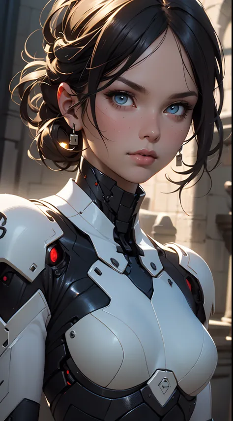 organic cyborg, white plastic, diffuse lighting, fantasy, intricate ...