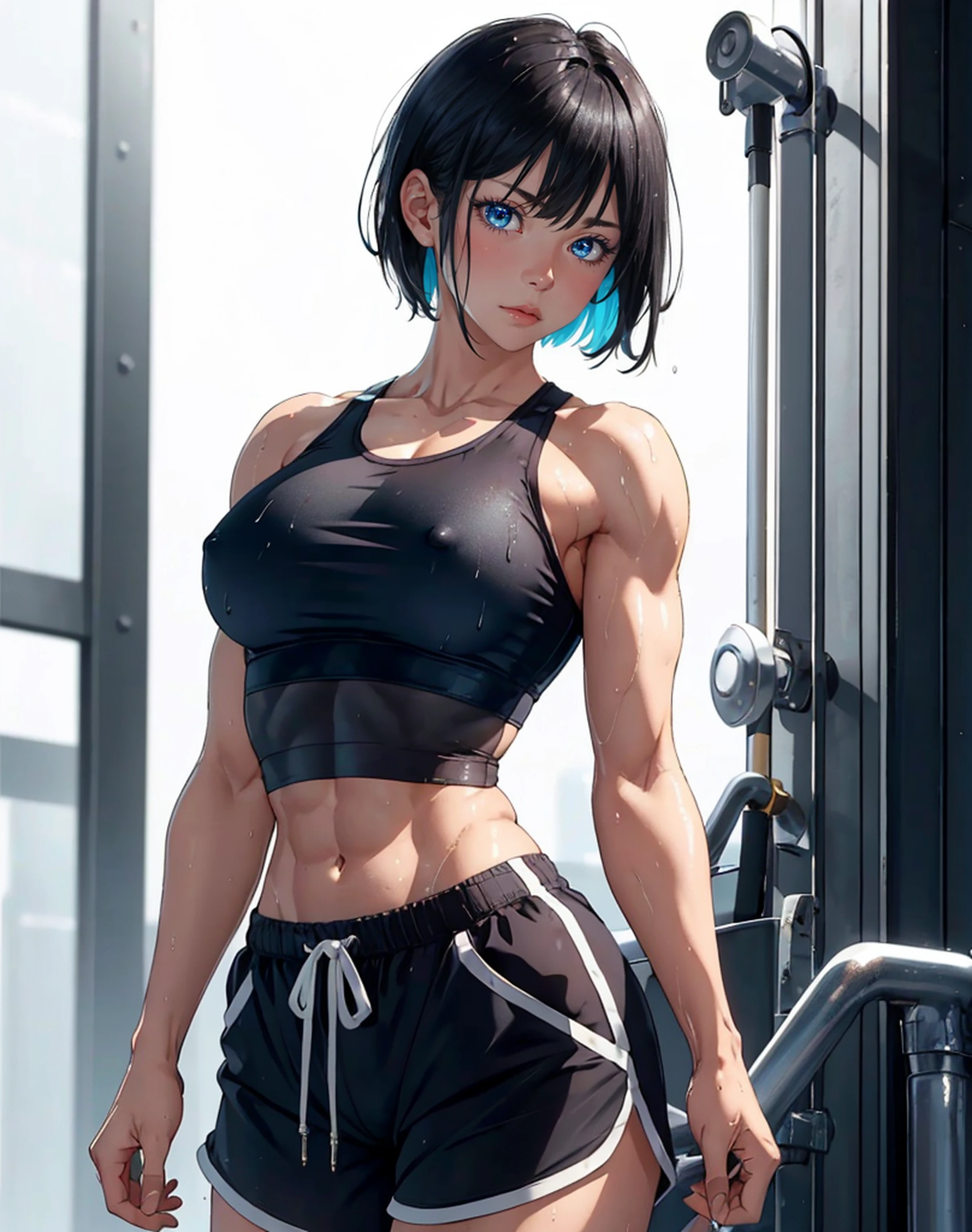 masterpiece, best quality, highres, 1 young woman, solo - SeaArt AI