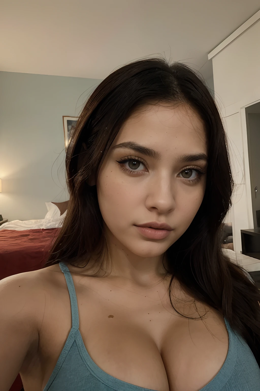 Mujer Alfad completa , Chica sexy con ojos azules, Realismo ultrarrealista, meticuloso detallado ...