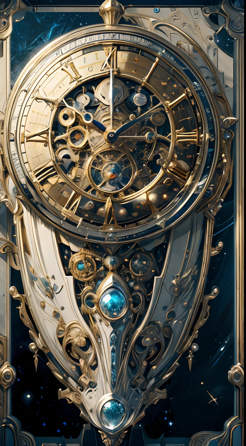 There is a clock that is on the wall of a building - SeaArt AI