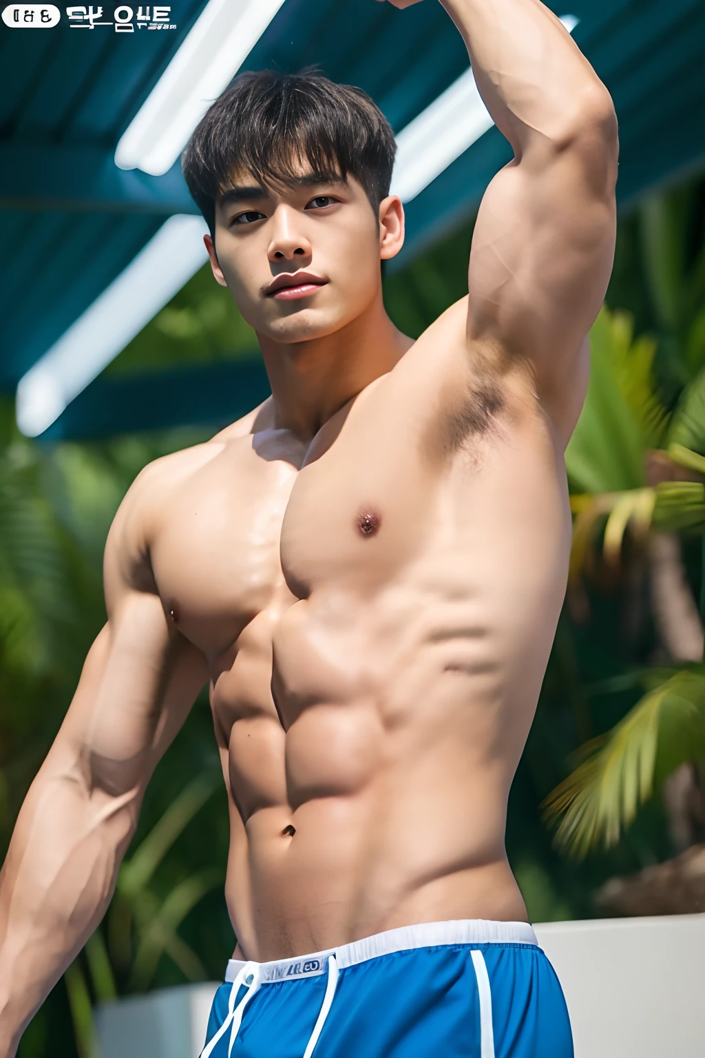 Masterpiece, Best Quality, Solo, Korean Men, bodybuilder - SeaArt AI
