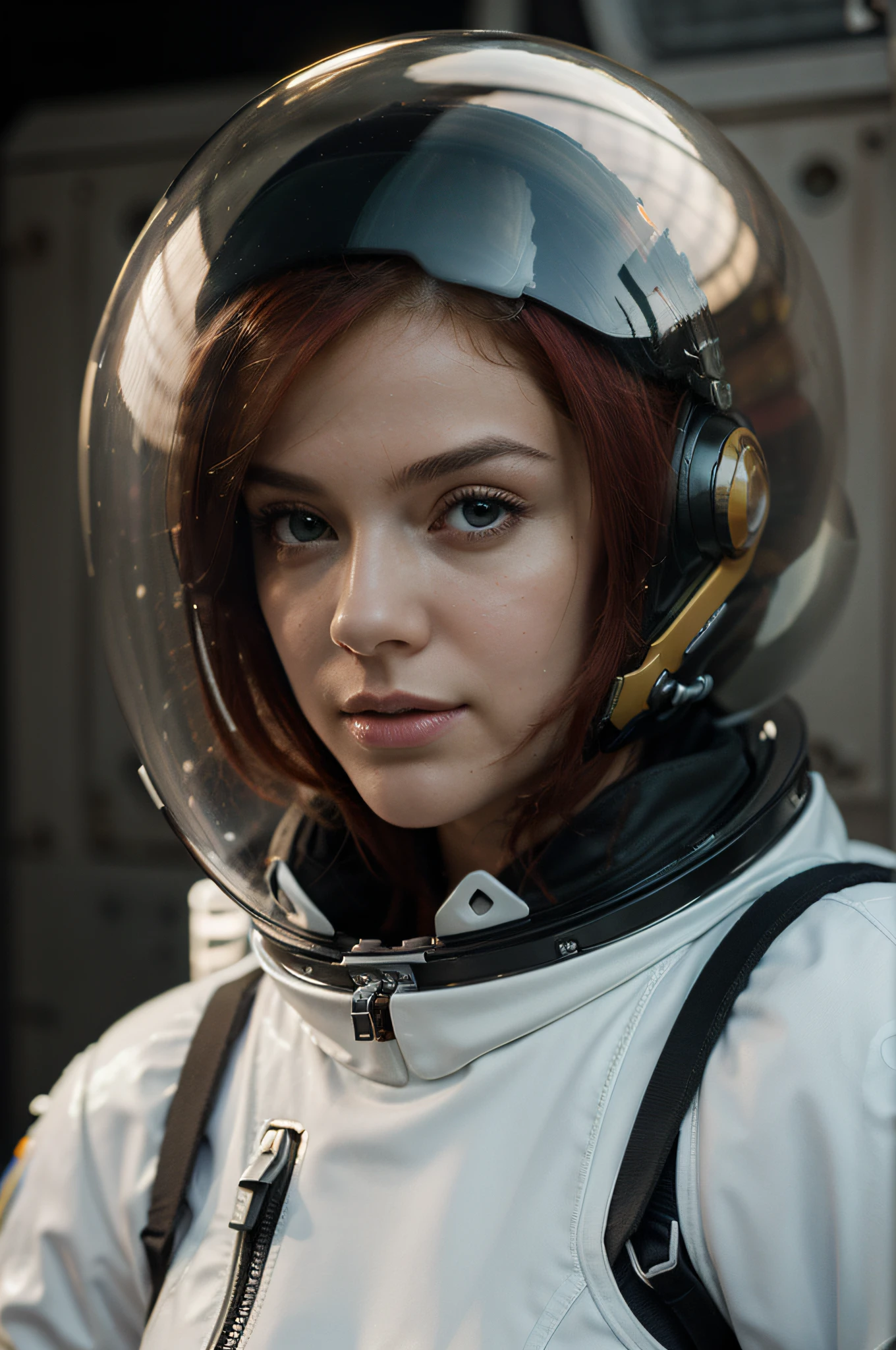 Arafed woman in a space suit with a helmet on - SeaArt AI