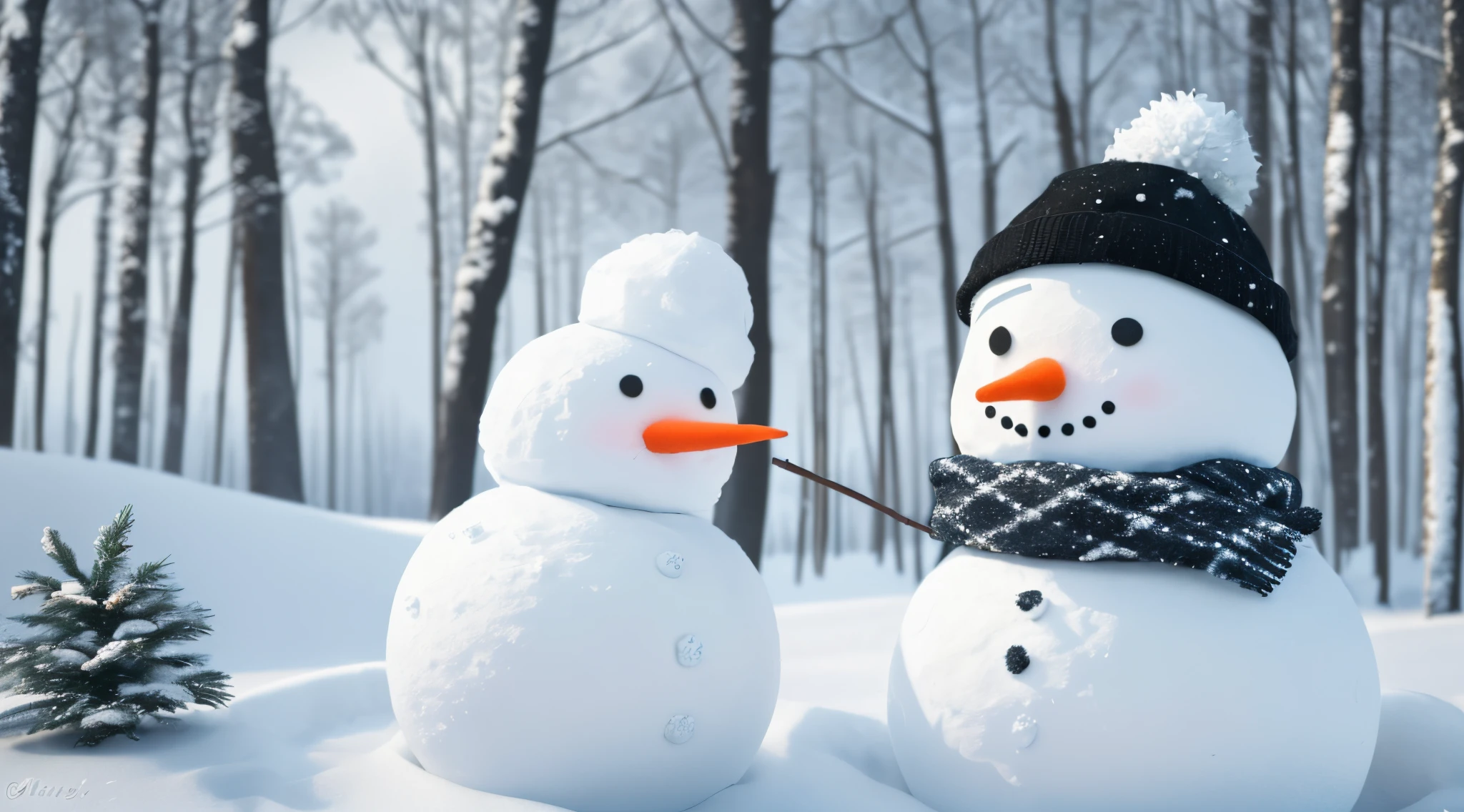 snowman created with SeaArt AI