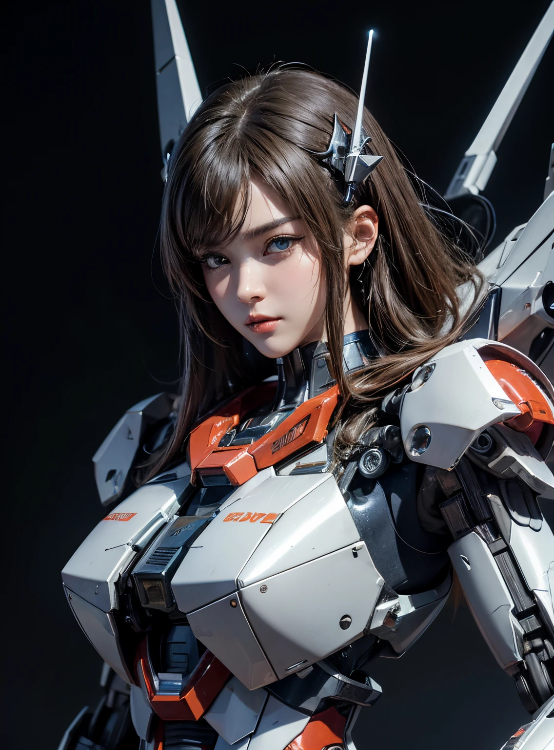 A close up of a woman in a futuristic suit with a sword - SeaArt AI