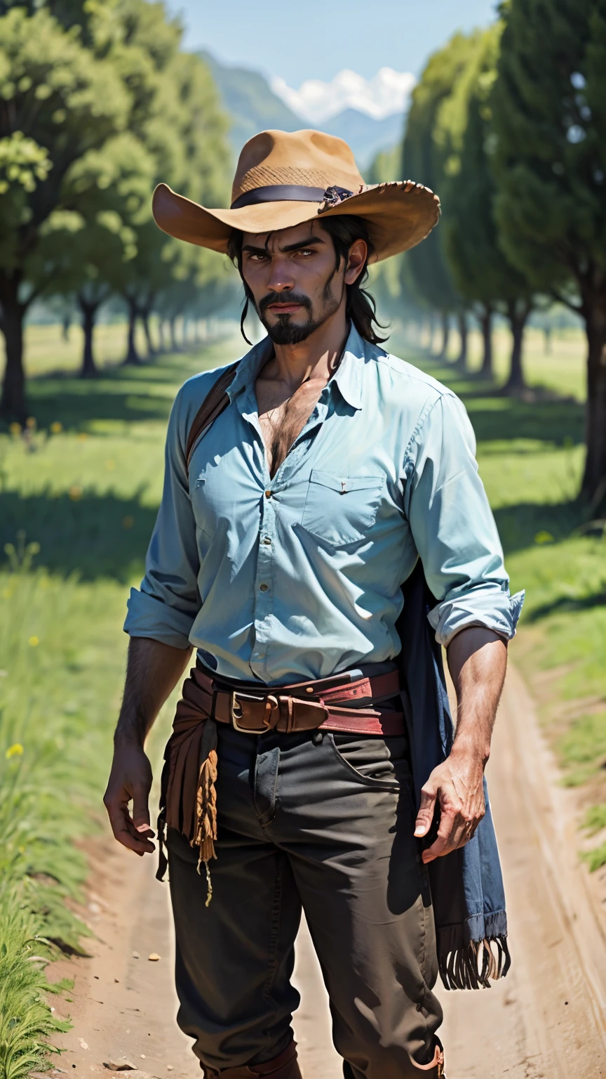 Gaucho argentino,campo,zombies - SeaArt AI