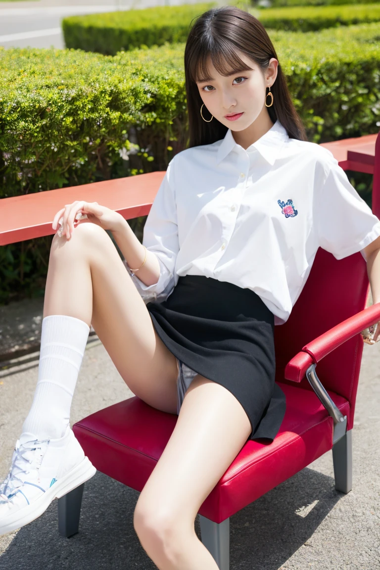 SeaArt AIで作成されたスカートめくり