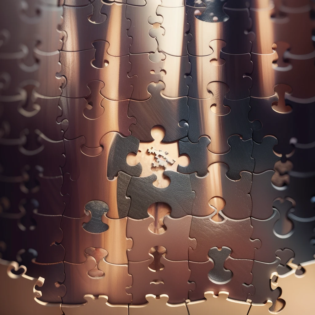 A close up of a puzzle piece with a missing piece - SeaArt AI