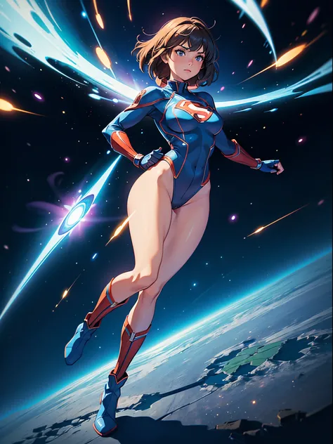 1girl, superhero, leotard, bare legs, boots - SeaArt AI