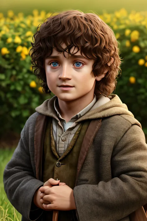 (CBZBB:1.25), Portrait of a Frodo Baggins, Frodo Baggins, 10 years old ...