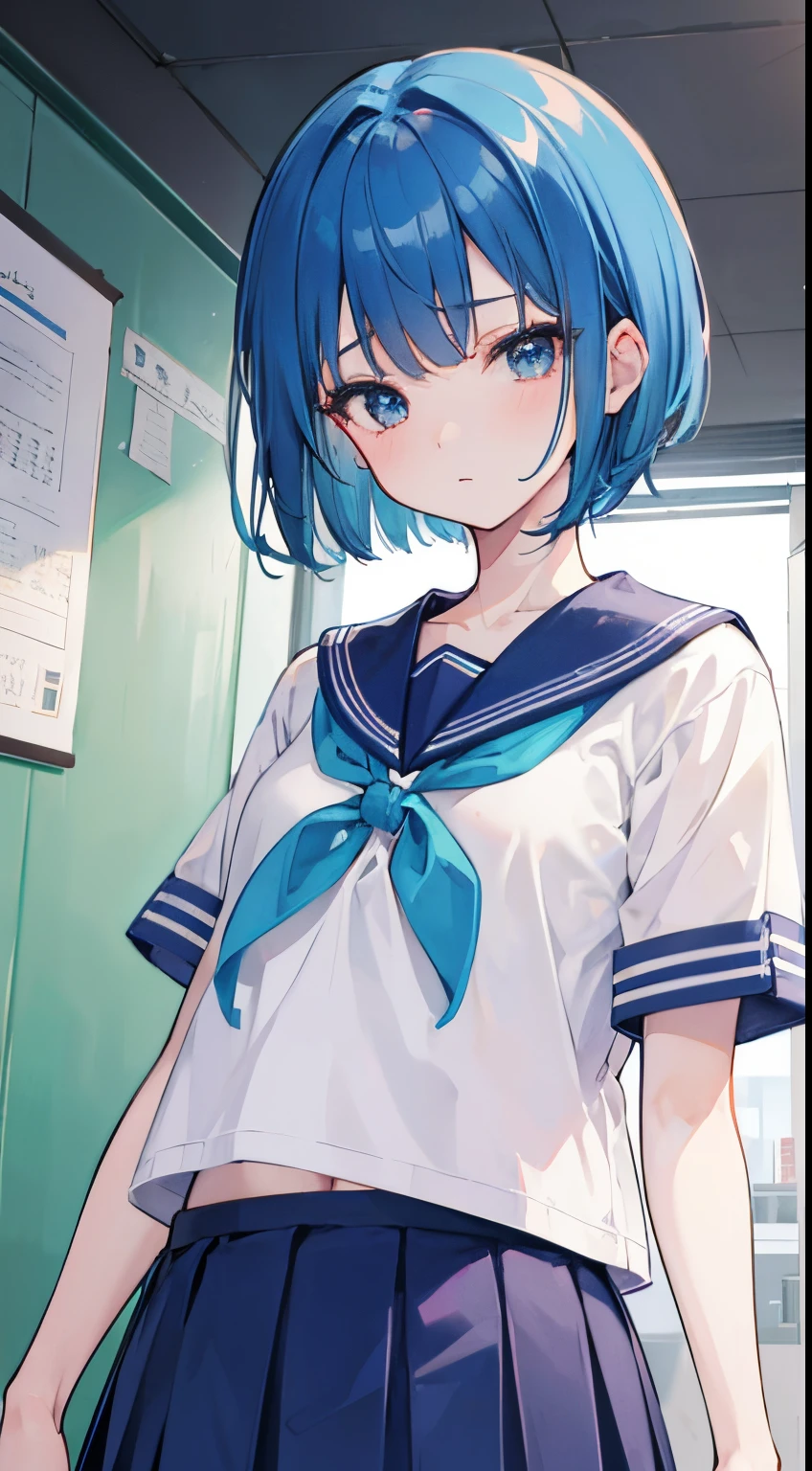 Anime girl in a sailor outfit standing in a room - SeaArt AI