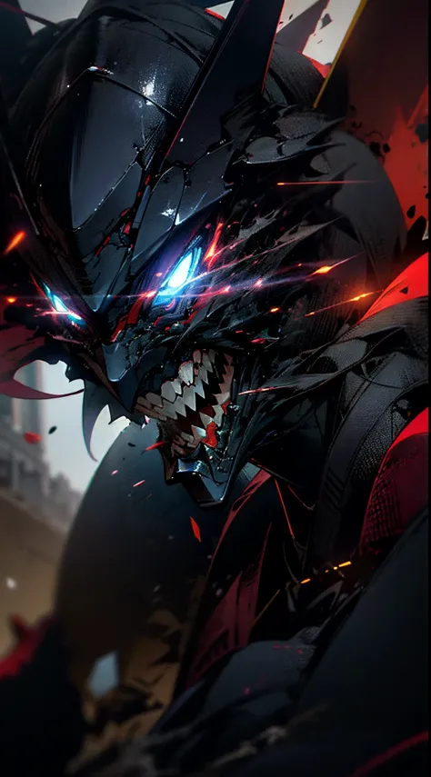 Anime humanoid monster, character design,wearing a futuristic mouth ...