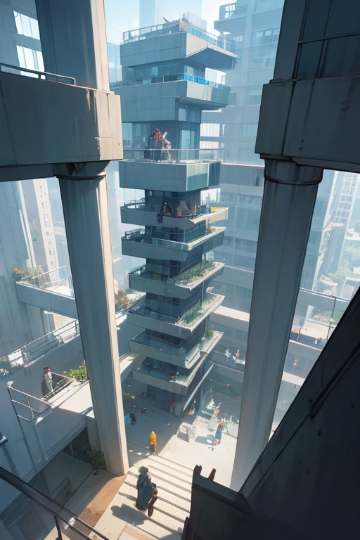 high flyers of buildings movin - SeaArt AI