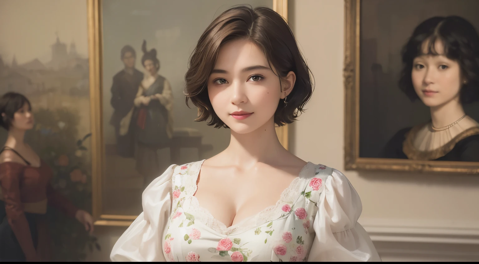 139 (一个20岁的女人,画一幅自画像), (超现实的), (高水平图像质量), ((美丽的发型 46)) - SeaArt AI